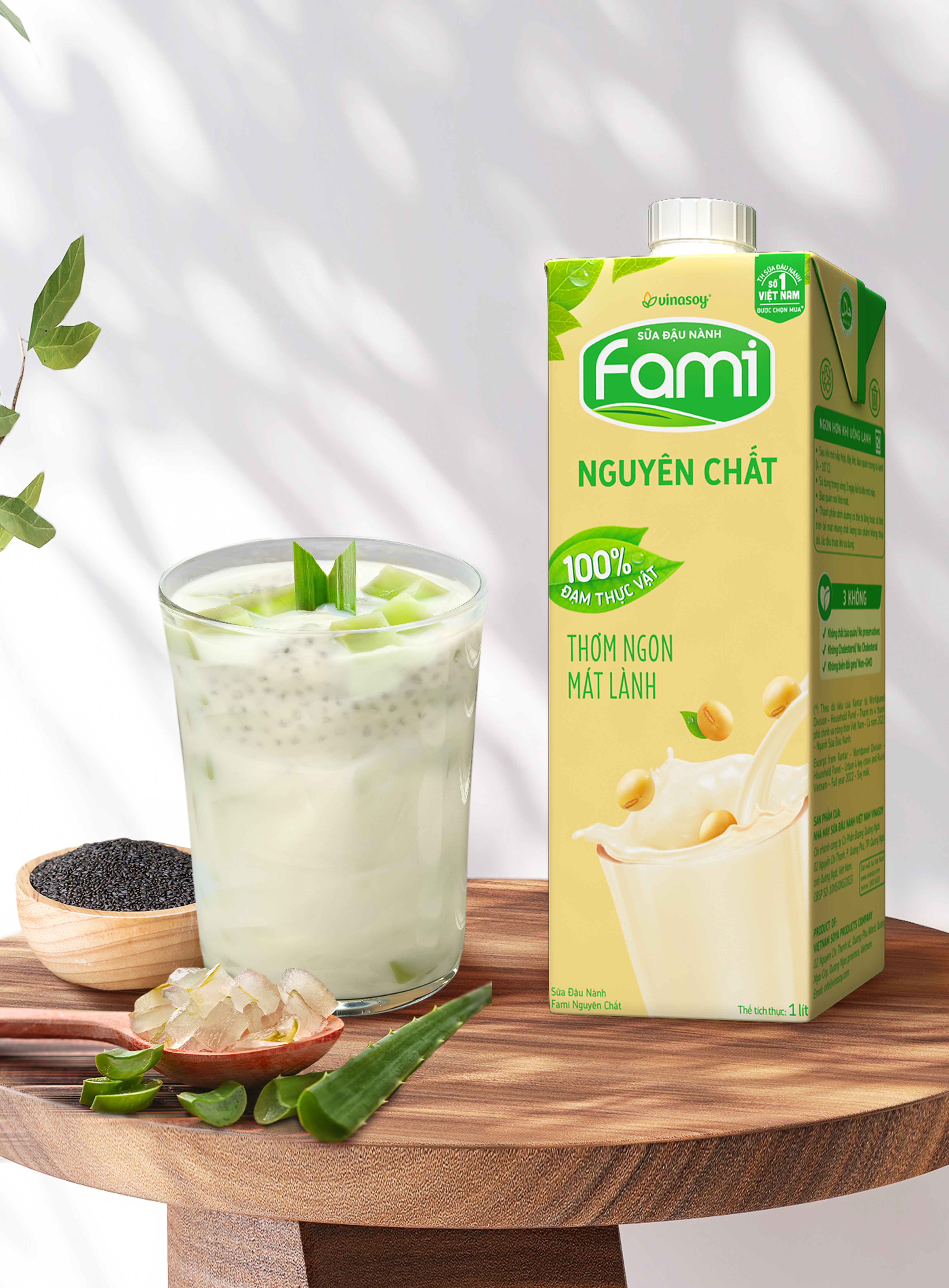 Sữa đậu nành Fami nha đam hạt chia